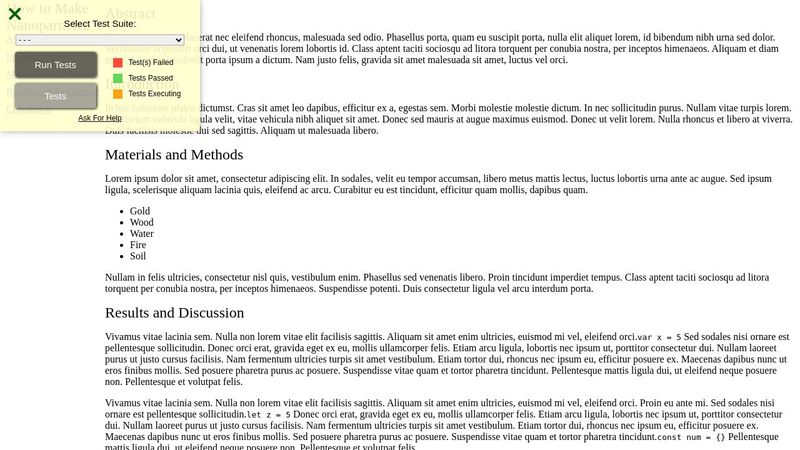 Fork Me! FCC: Technical Documentation Page