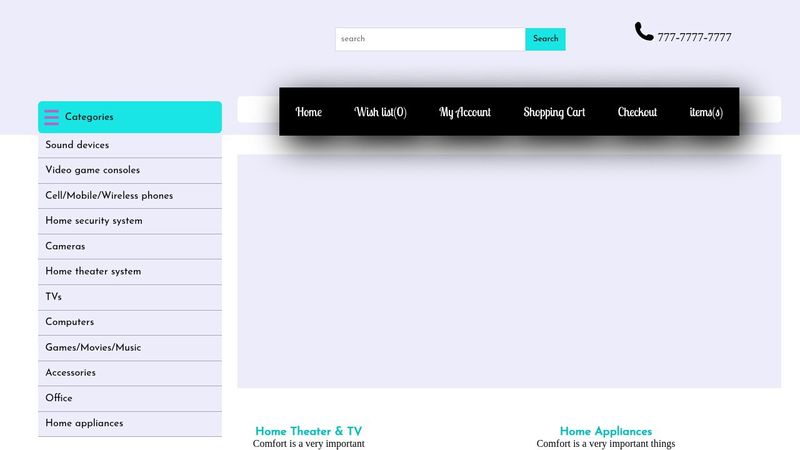 Electronic Store Ecommerce Website