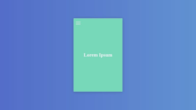 CodePen Mobile UL/LI Menu Animation - CSS