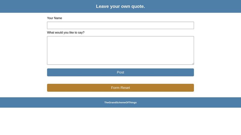 Famous Quotes & my quote using API