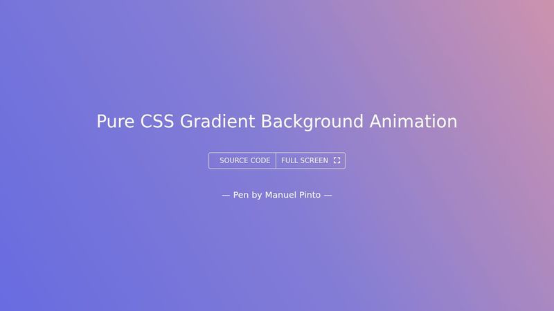 Pure CSS Gradient Background Animation
