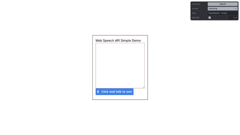 Web Speech API Demo half-done WIP