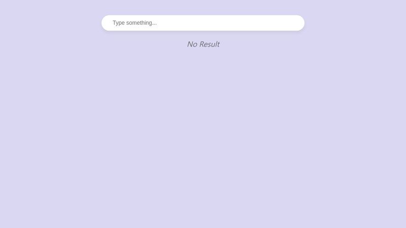Search Bar with autocomplete