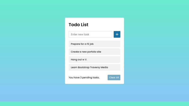 HTML, CSS, JS | To Do List in JavaScript