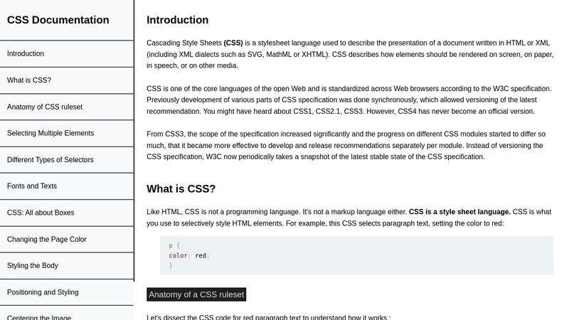 CSS Documentation