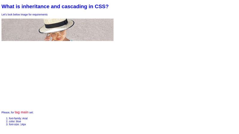 Cascade and inheritance: 1