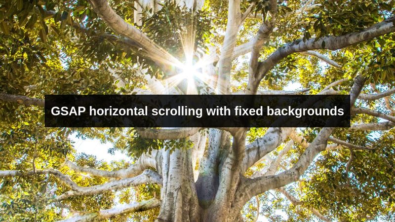 GSAP horizontal scrolling and fixed background (WIP)