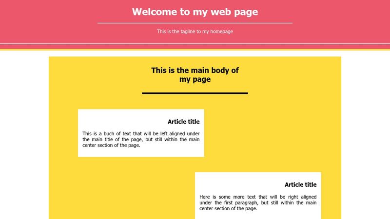 W3Cx CSS.0x CSS Basics - 4.2.4 Activity - Practice with alignment
