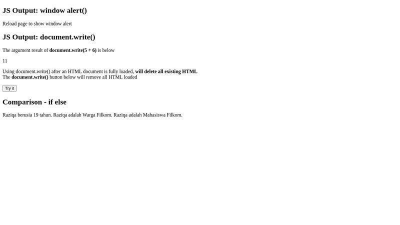 Tugas Pengenalan Javascript dan JQuery