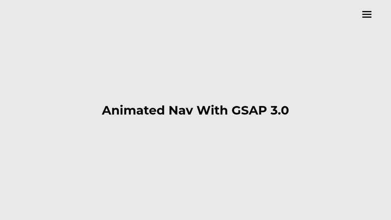 Responsive Animated Navbar GSAP