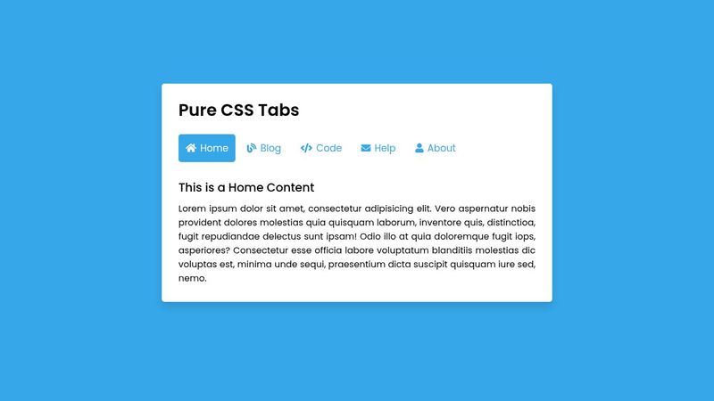 Pure CSS Tabs
