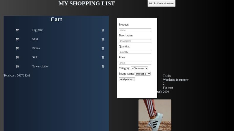 Shopping List App