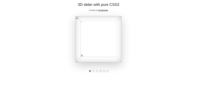 3D Cube slider. Pure CSS.