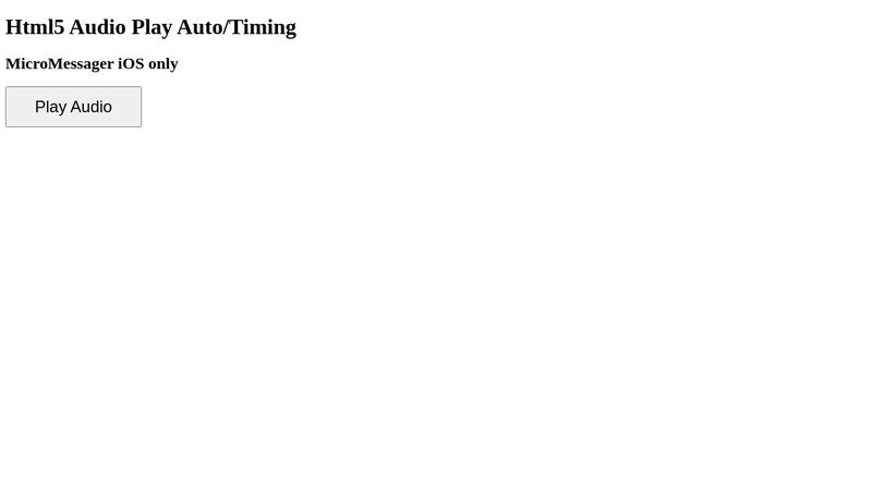 Html5 Audio Play Auto/Timing