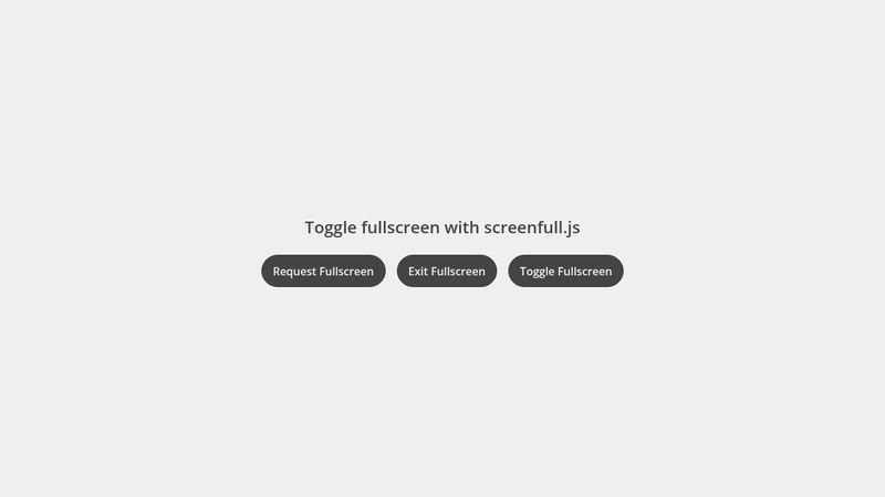 Toggle Fullscreen with screenfull.js