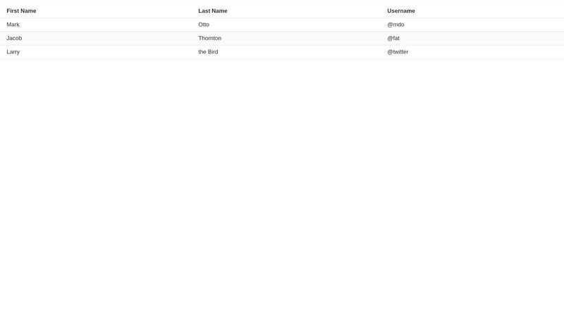 Table Row Hover Effect