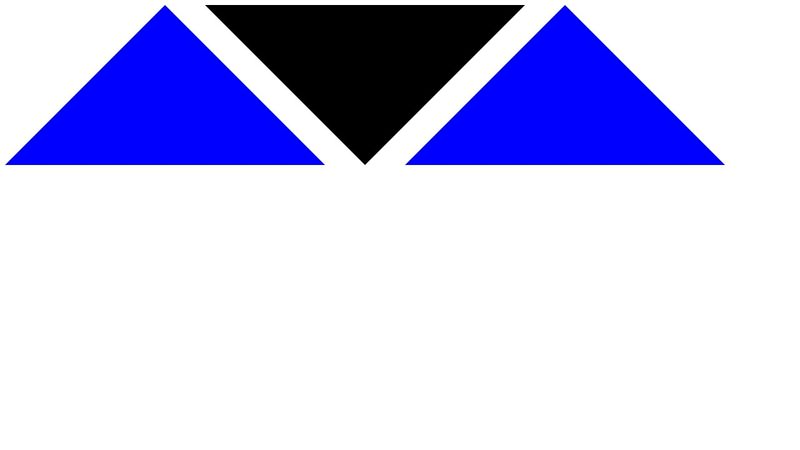 responsive triangles using css border