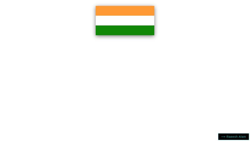Indian flag using single div