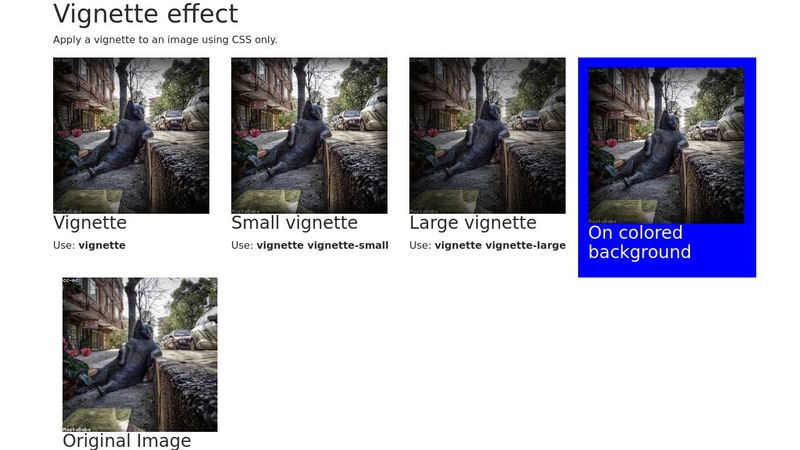Image Vignette CSS effect