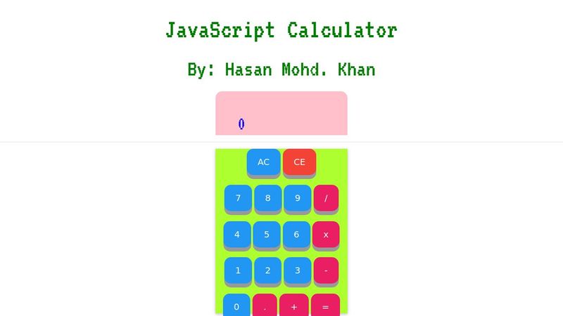 JavaScript Calculator FCC Project