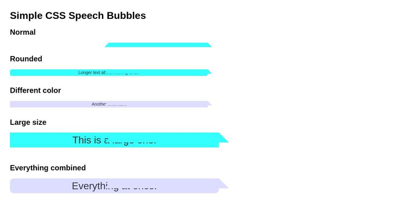 Simple CSS Speech Bubbles