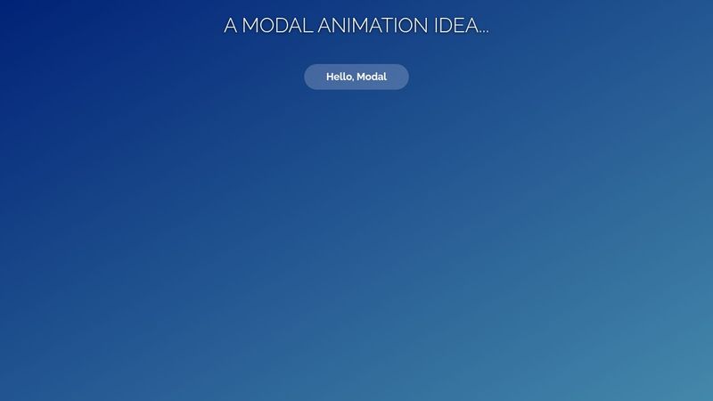 CSS Animated Modal