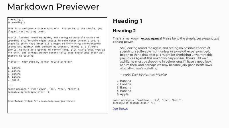 Markdown Previewer