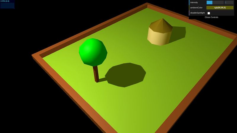 Learning Three.js - Example 03.01 - Ambient Light