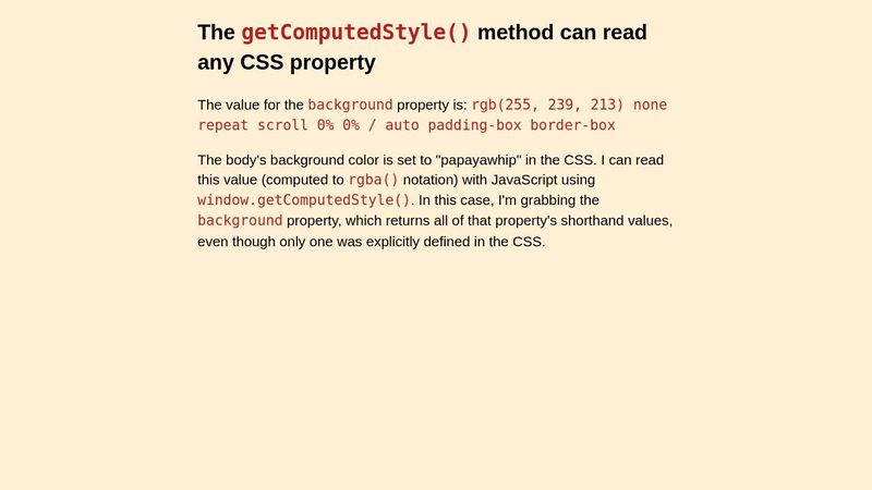 使用window.getComputedStyle