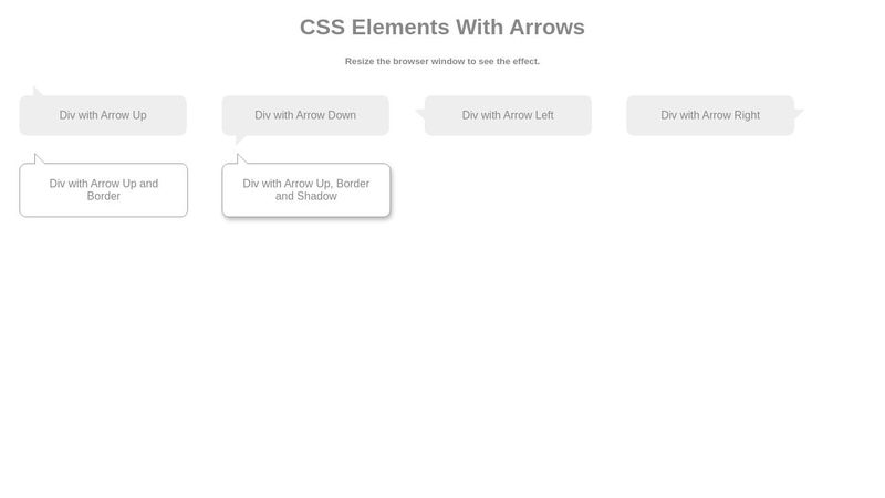 CSS Elements With Arrows