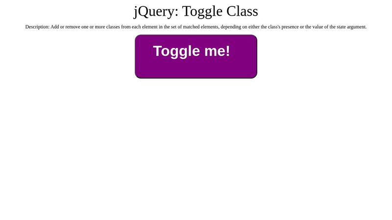 Simple jQuery Toggle Example