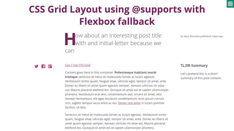 CSS Grid - Blog Post Template