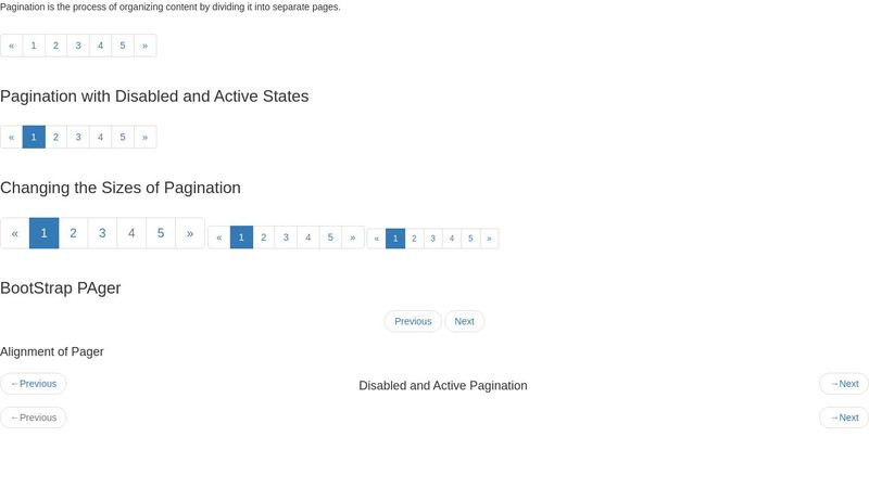 Bootstrap Pagination