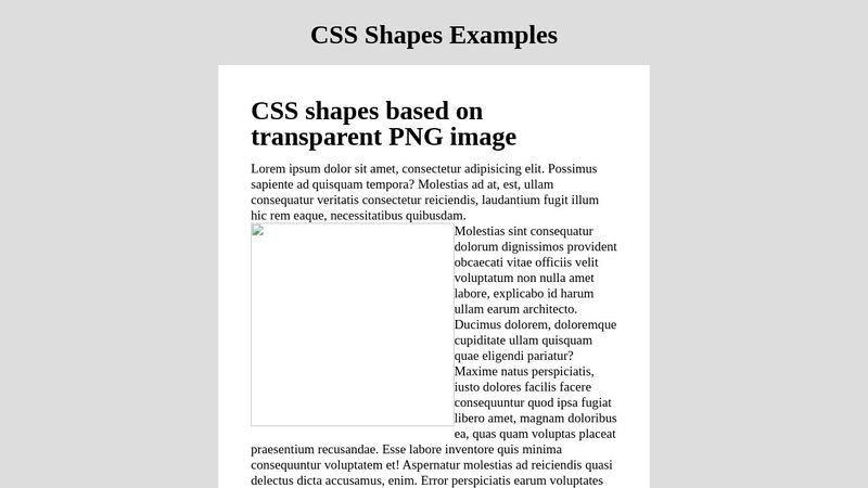 CSS Shapes Examples