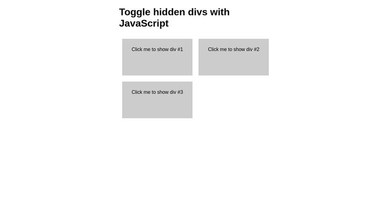 Slide in and toggle hidden divs with JavaScript