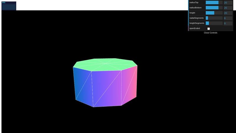 THREE.js Cylinder Material