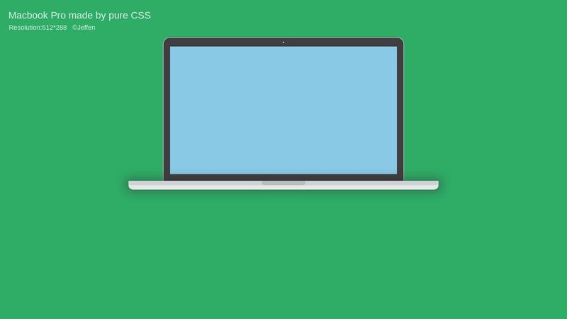 Laptop made by pure CSS
