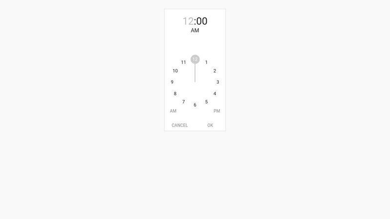 pure javascript time picker