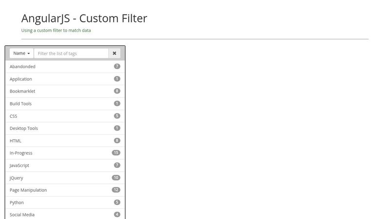 AngularJS - Custom Filter