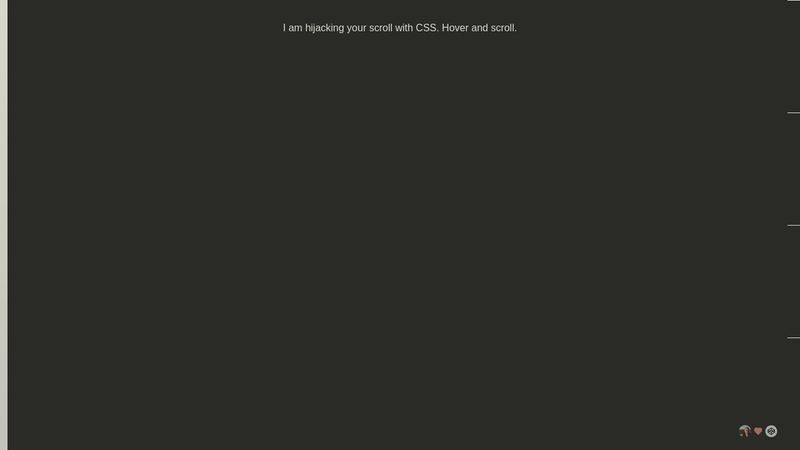 CSS Scroll-jacking-hacking