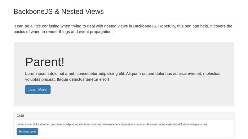 Backbone Nested Views