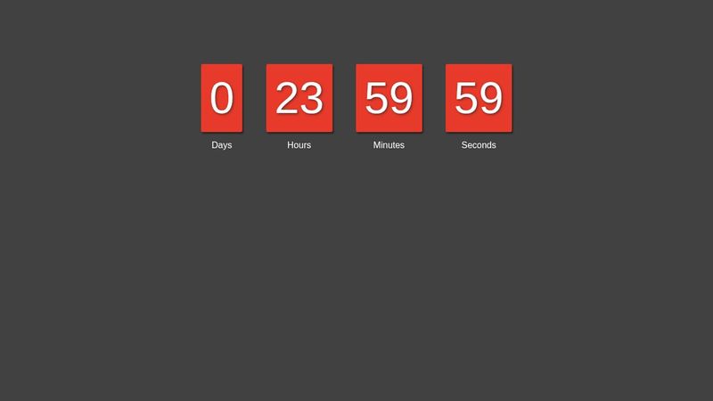 Styled JavaScript Countdown Clock