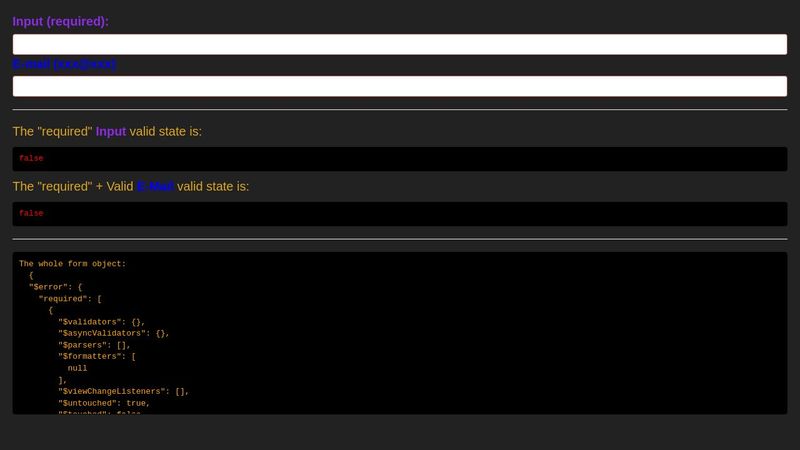 Angular Multiple Inputs Validation