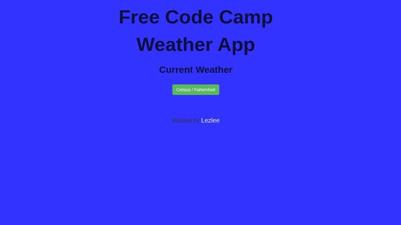FreeCodeCamp - Show the Local Weather
