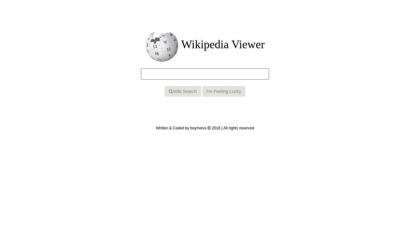 Build a Wikipedia Viewer
