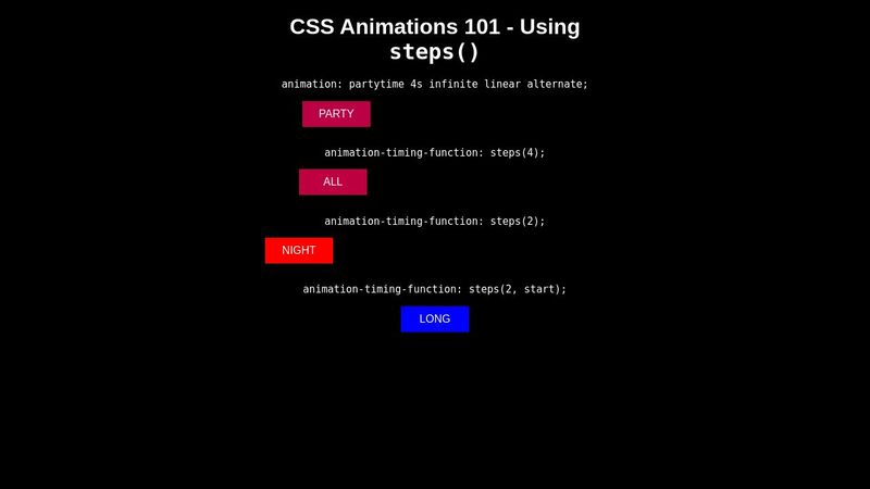 CSS Animations 101 - Using steps()