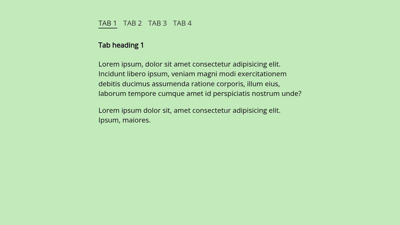 Pure CSS tabs