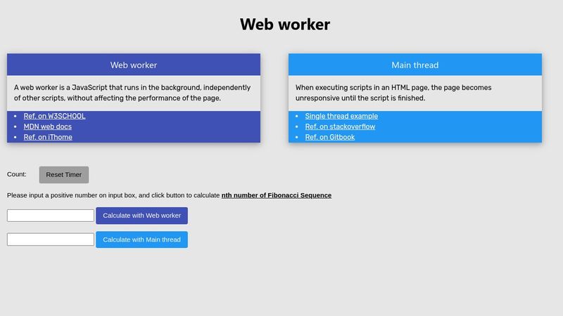Web worker