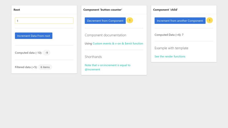 Vuejs 2.x - components & props