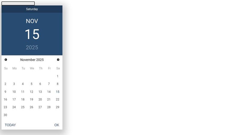 jQuery ui material design datepicker